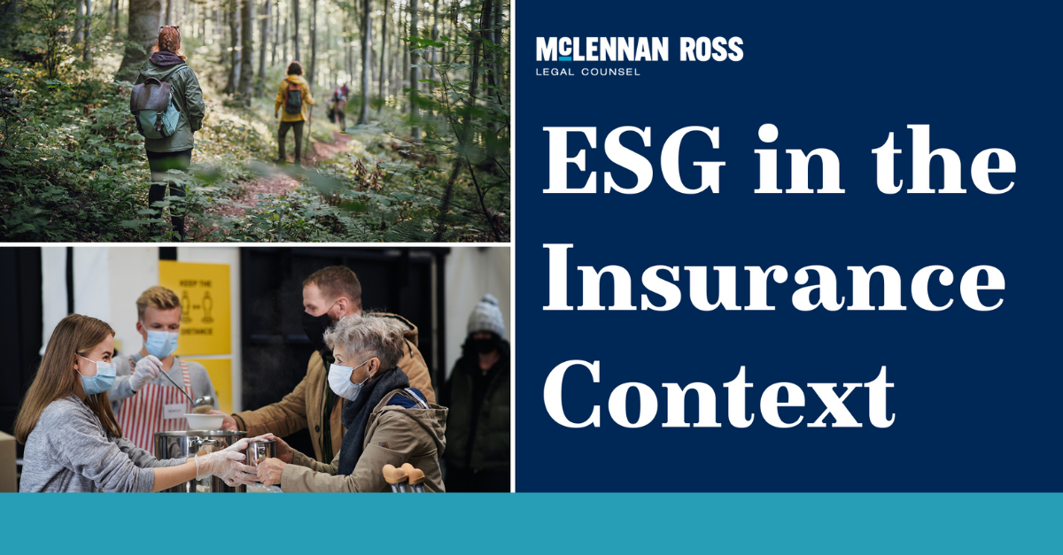 ESG in the Insurance Context